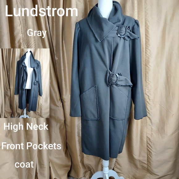 Lundstrom | Jackets & Coats | Lundstrom Gray Fleece Coat Size 2 | Poshmark